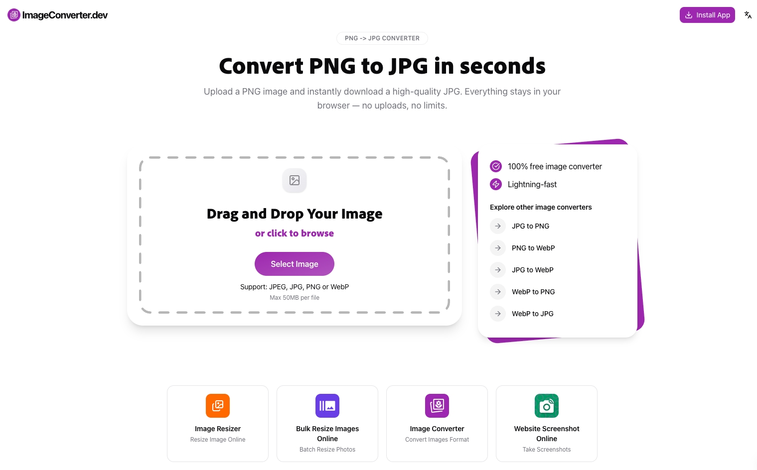 ImageConverter.dev 免费、私密、专业的浏览器端图片格式转换器_image格式 转换工具-CSDN博客