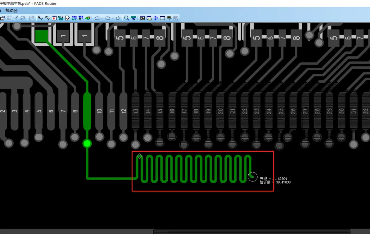 PADS VX 蛇形走线的设置方法与绕制_pads蛇形走线设置-CSDN博客