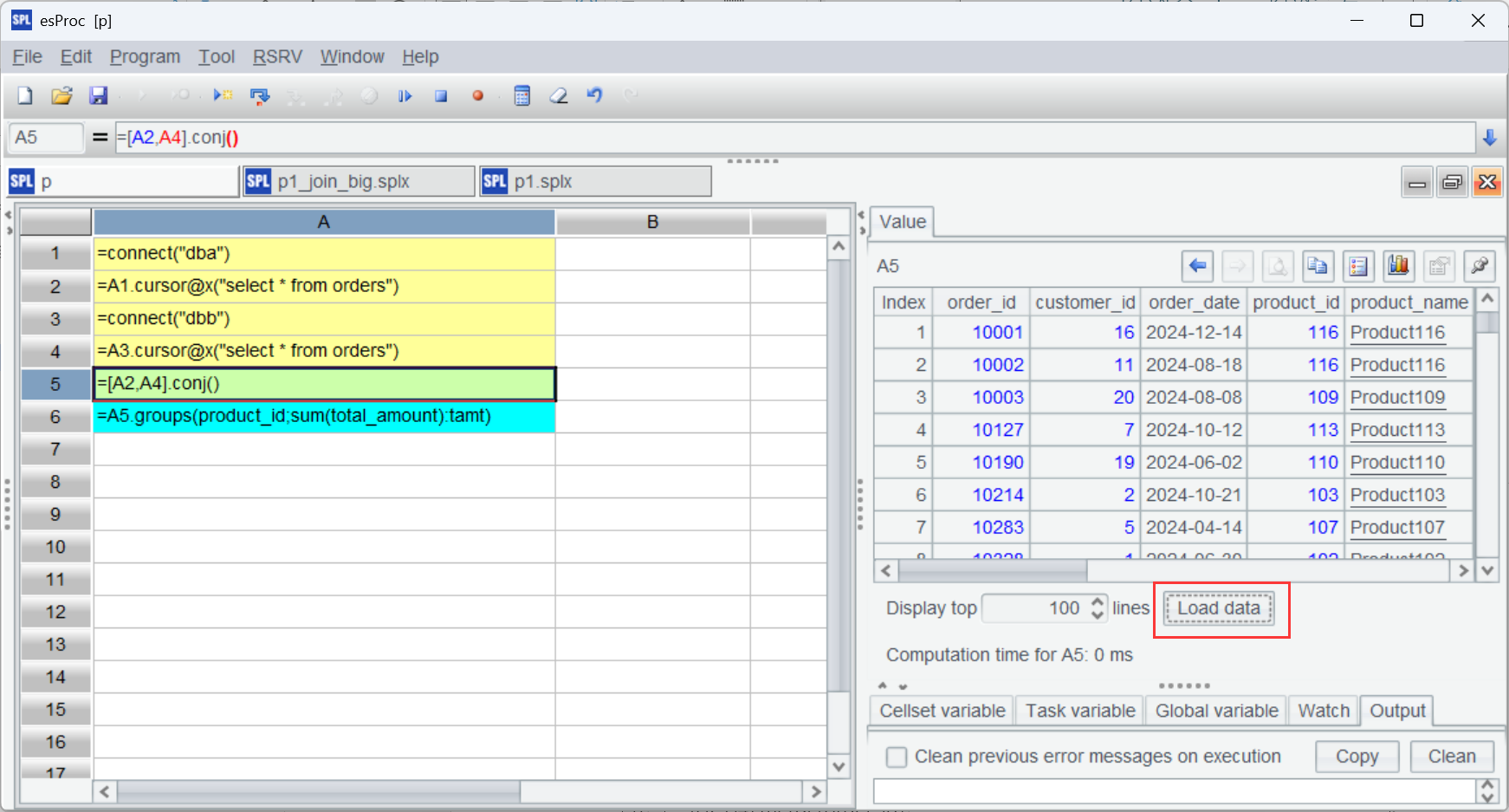 SPL 轻量级多源混算实践 5 - 跨库 Union，比对_esproc spl 连接数据库动态拼接表名-CSDN博客