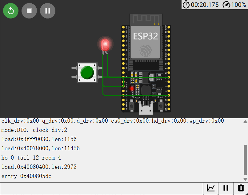 Wokwi模拟器 Esp32无实物入门教程（二）：模拟输入、外部中断与状态机实战esp32模拟器 Csdn博客
