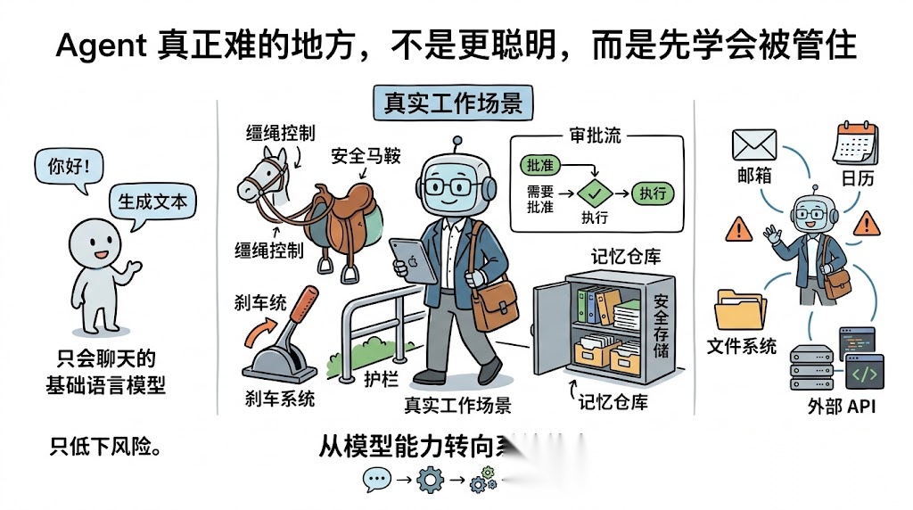 Agent 真正难的地方，不是更聪明，而是先学会“被管住”_人工智能_Python编程杰哥-龙虾开发者社区