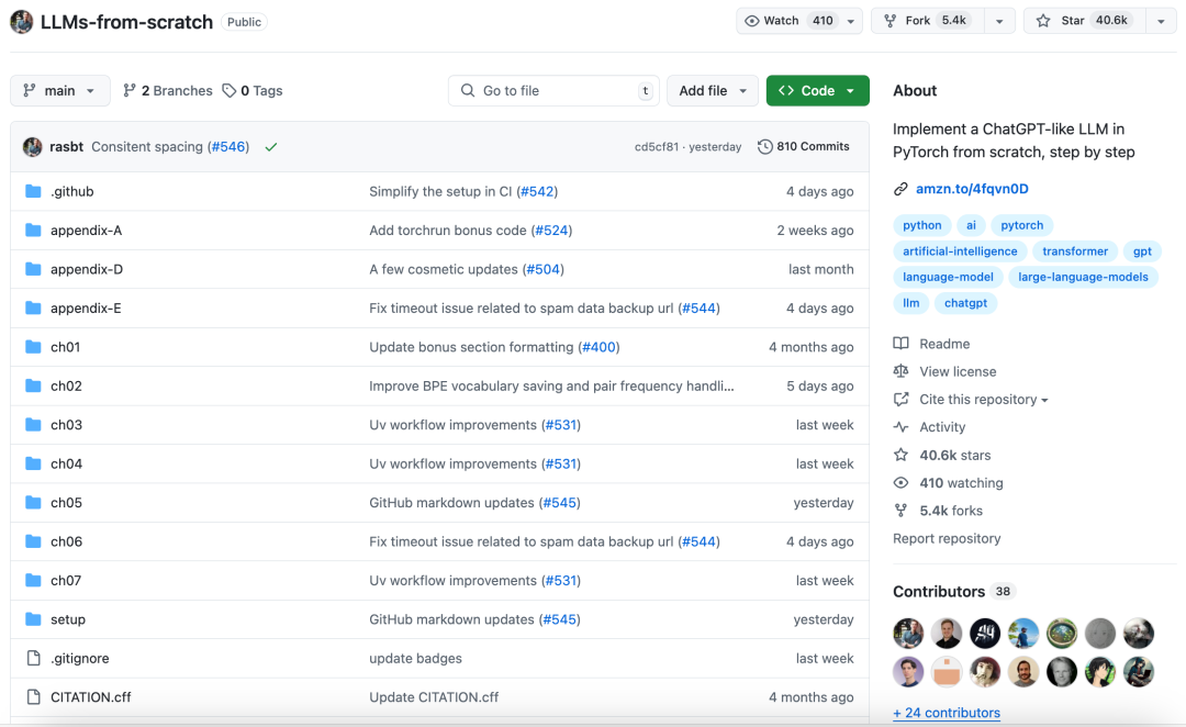 GitHub 40.6k Star，全网疯传的《从零构建大模型》抢读版重磅上线！_威尔康星 大学教授 开源 github-CSDN博客