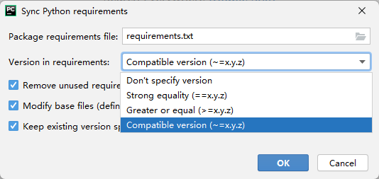 Pycharm 自动生成 requirements.txt_pycharm requirements.txt-CSDN博客