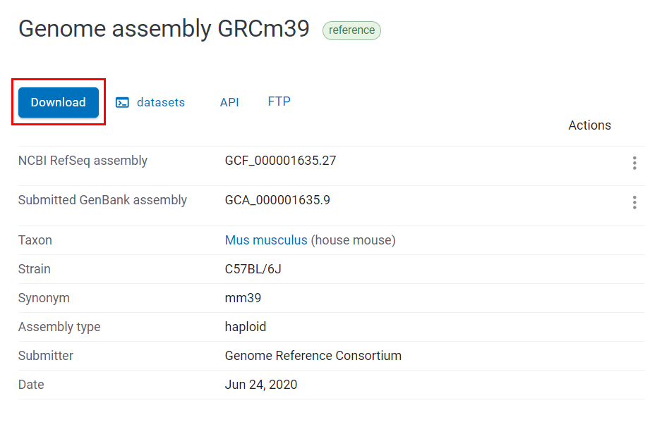 【干货指南】如何查找及选择研究物种的参考基因组_小鼠 genome.fa-CSDN博客