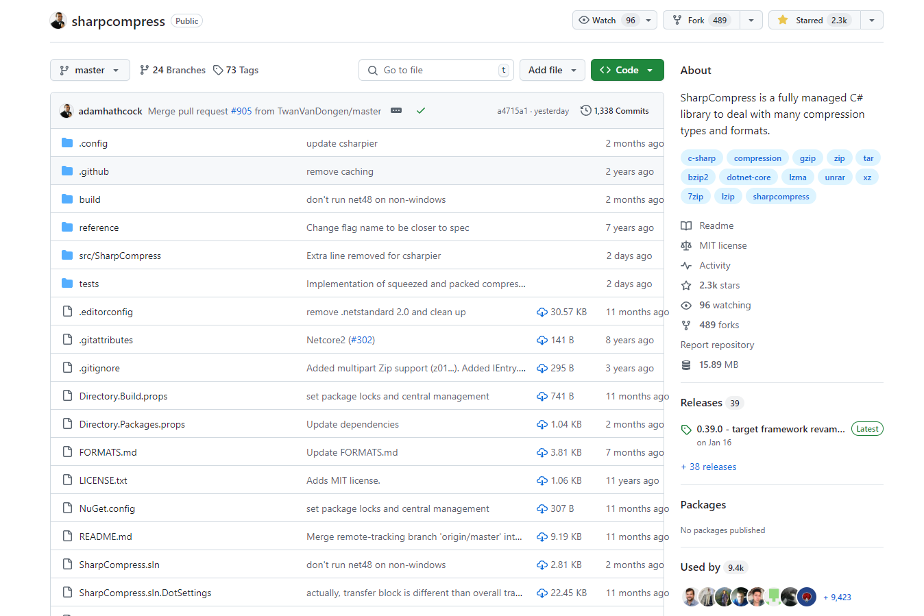分享 3 个 .NET 开源的文件压缩处理库，助力快速实现文件压缩解压功能！_sharpcompress 分卷压缩-CSDN博客
