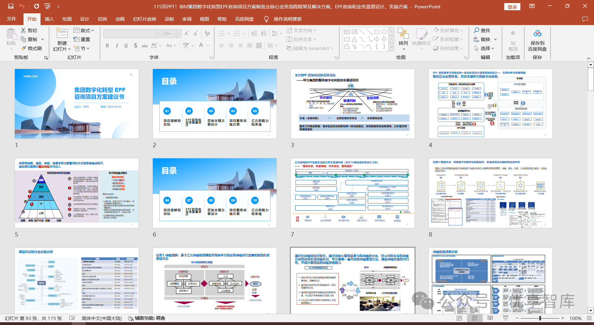 115页PPT！IBM集团数字化转型 EPF咨询项目方案:制造业核心业务流程框架及解决方案、EPF咨询和业务蓝图设计、实施方案_ibm epf ...