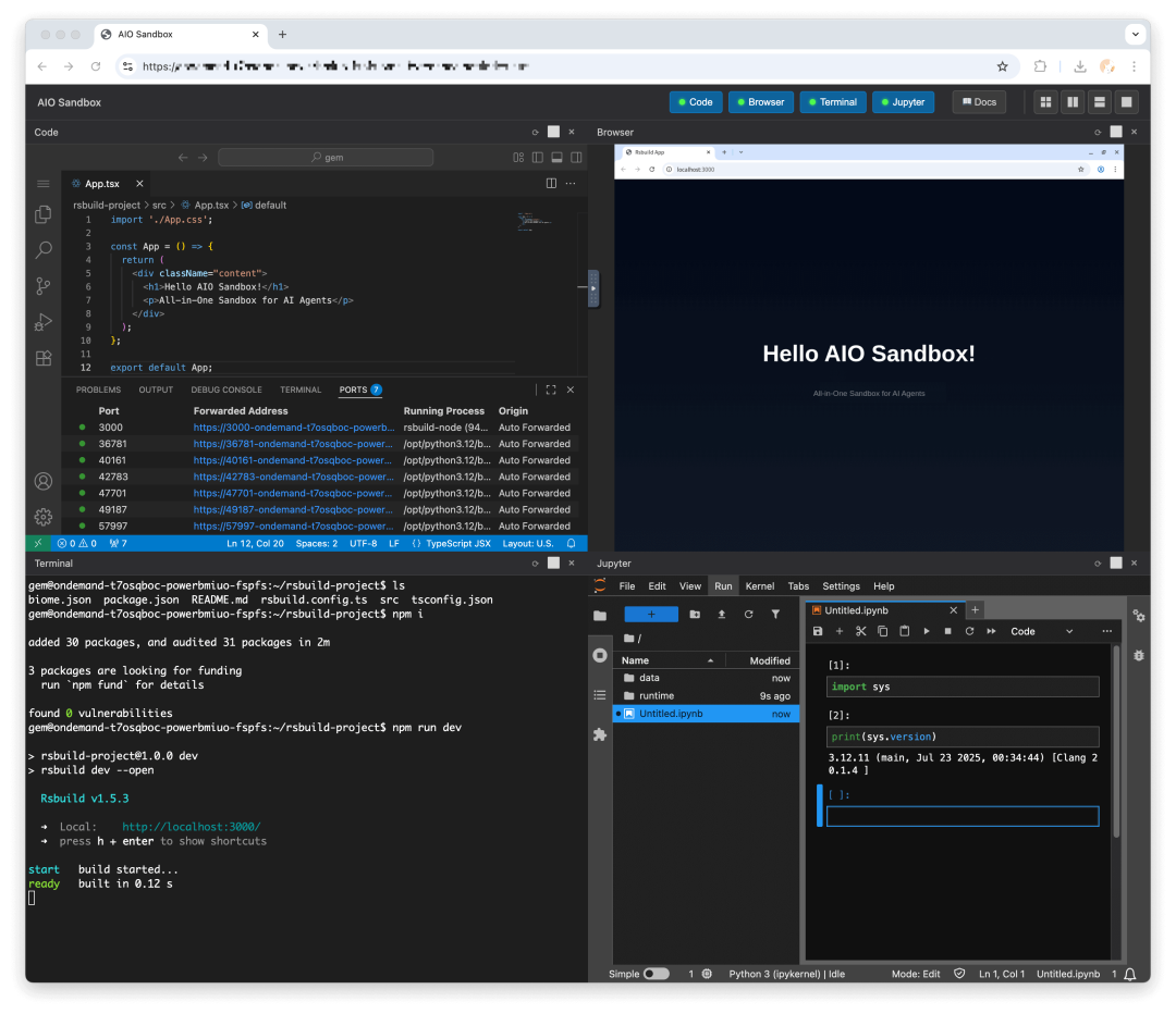 AIO Sandbox：为 AI Agent 打造的一体化、可定制的沙箱环境_all-in-one sandbox dockerfile-CSDN博客