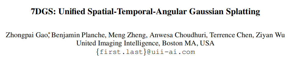 ICCV 2025 | 降维打击！7DGS横扫4DGS：渲染质量、速度、泛化性全面超越！_4dgs溅射-CSDN博客