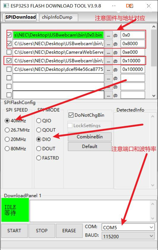 [ESP8266/ESP32]ESP32-S3- AI CAM +USBwebcam烧录固件+YoloV8跌倒检测实战_esp 32 s3 cam怎么烧录-CSDN博客