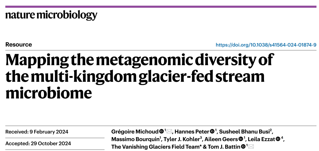 Nature Microbiology | Grégoire Michoud组-绘制冰川融水多界微生物组的宏基因组多样性图谱...-CSDN博客