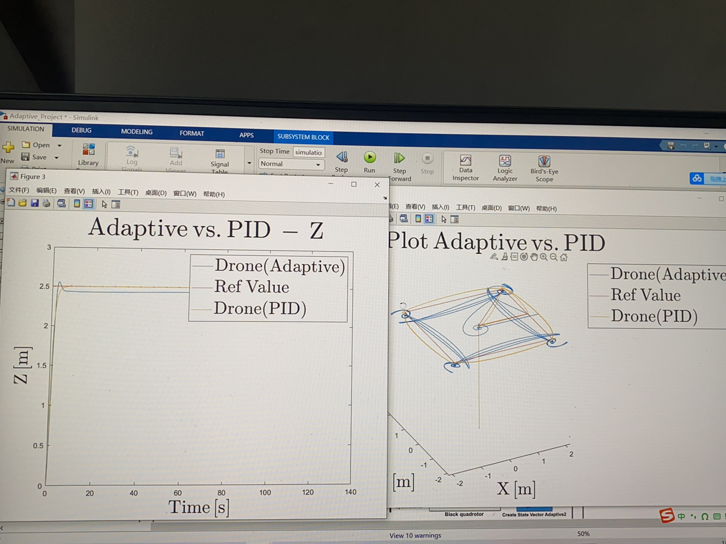 MATLAB四旋翼自适应控制仿真simulink simscape，可更换成自己的无人机sol...-CSDN博客