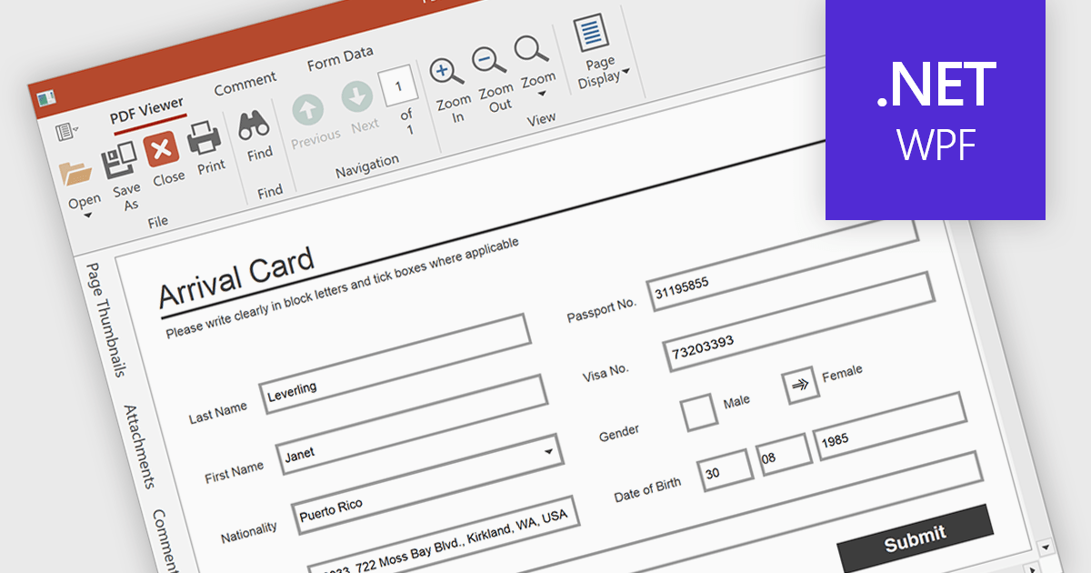 Telerik UI PDF for WPF-允许用户轻松填写 PDF 表单-CSDN博客