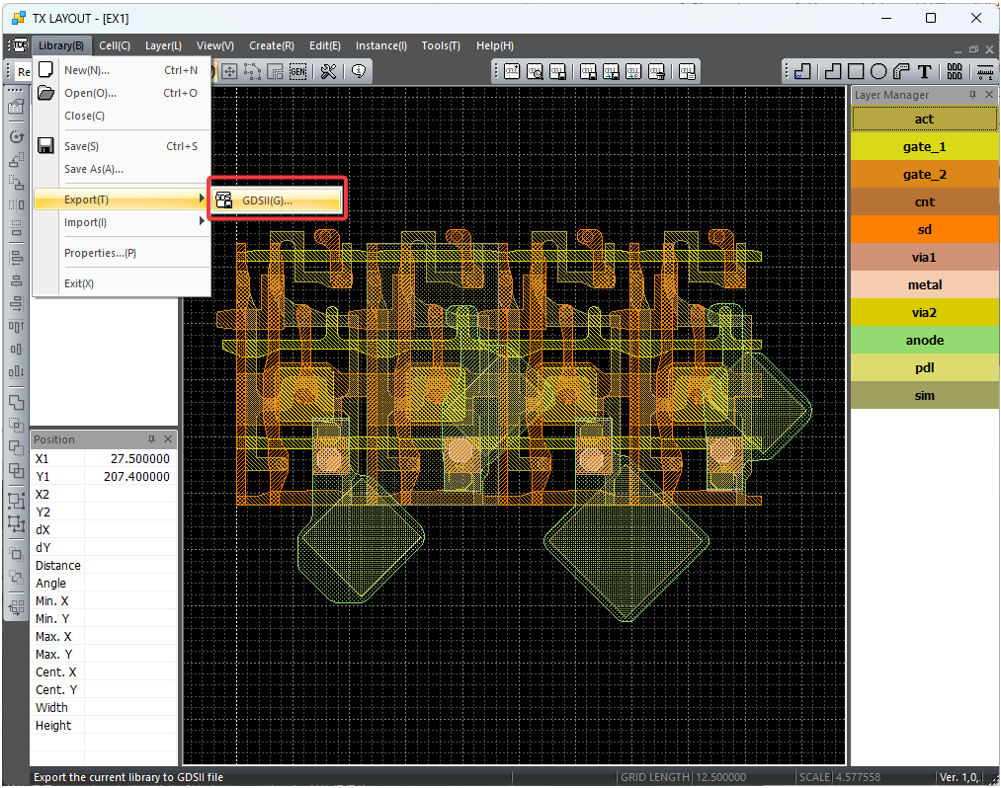 TSolidX应用：液晶掩膜结构GDSⅡ文件的生成和导出_layout导gds流程详解-CSDN博客