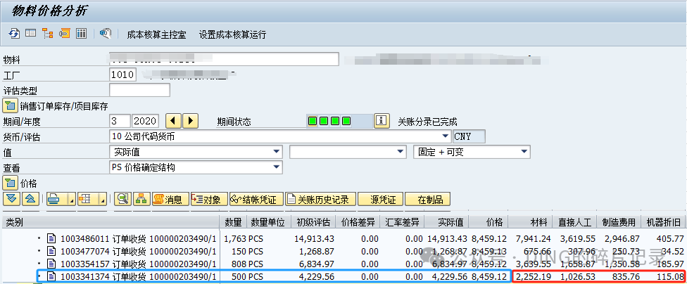 SAP CKM3N中工单入库对应的组件成本与CK13N中成本明细汇总不一致-CSDN博客