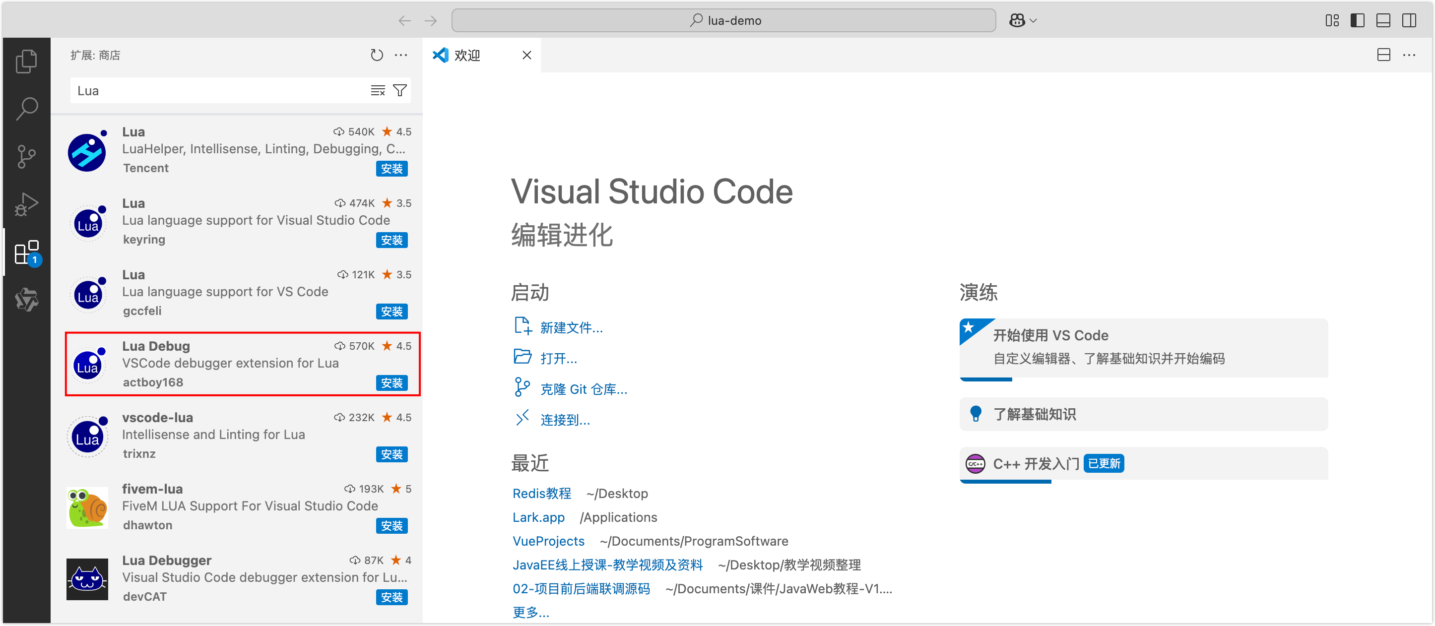 手把手教学｜VSCode安装Lua插件图文详_vscode lua插件-CSDN博客