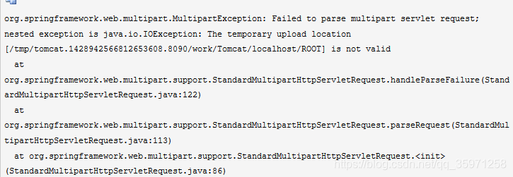 springboot报错说 Failed to parse multipart servlet request； nested exception is java.io.IOException ...