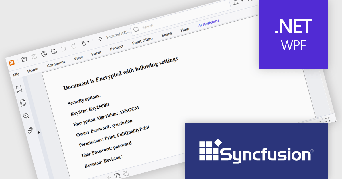 使用数据完整性检查加密PDF文档-Syncfusion Studio WPF 2025.2-CSDN博客
