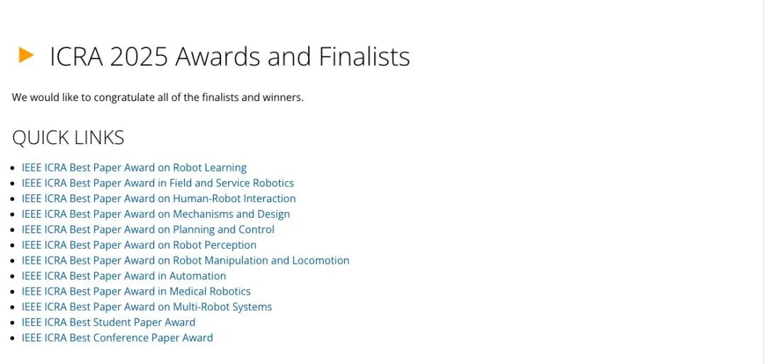 ICRA 2025 获奖名单出炉，上交&新加坡国立大学获最佳论文奖-CSDN博客