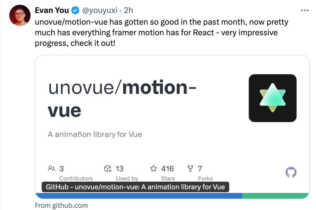 尤雨溪推荐的全新Vue动画库！_motion for vue-CSDN博客