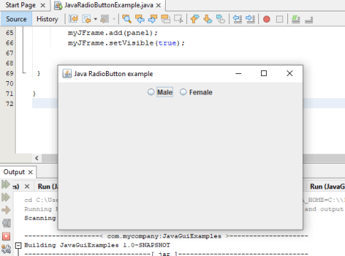 Java JRadioButton with ActionListener Example using Netbeans-CSDN博客