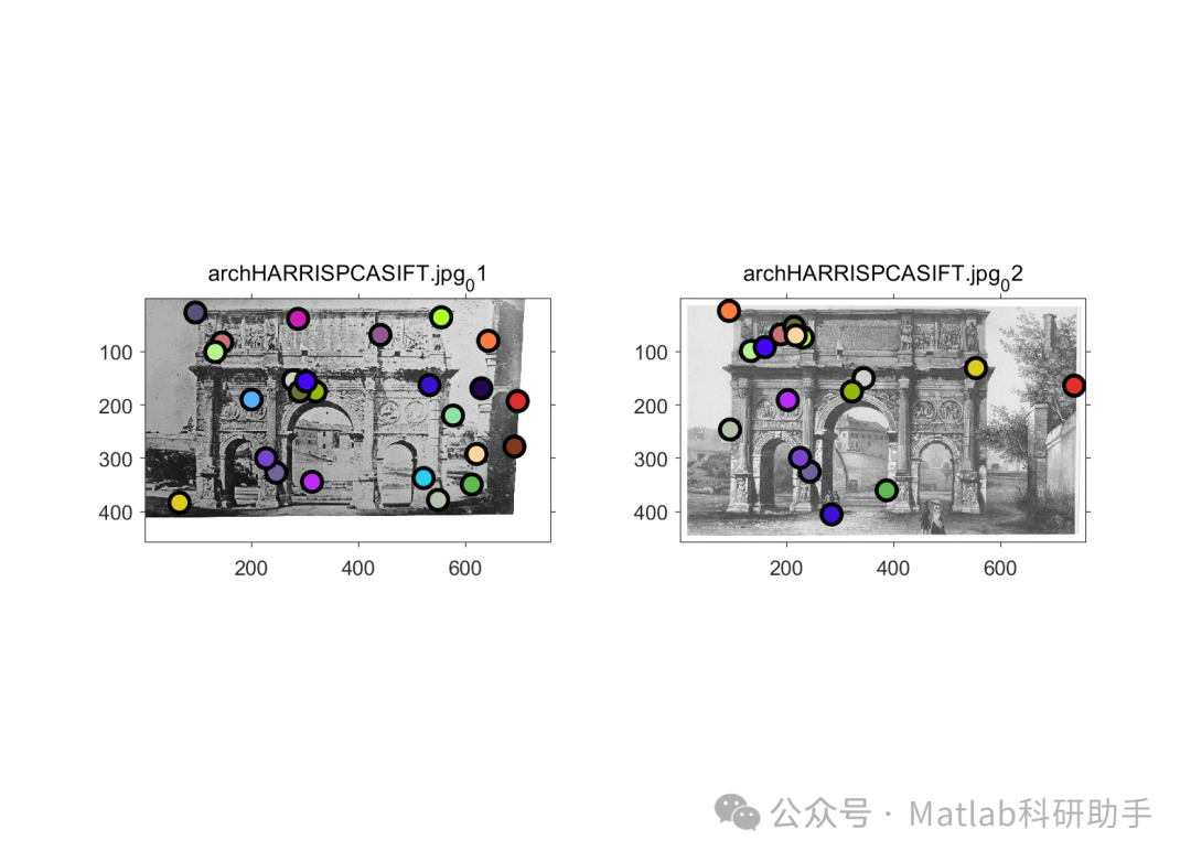 【计算机视觉、关键点检测、特征提取和匹配】基于SIFT、PCA-SIFT和GLOH算法在不同图像之间建立特征对应关系，并实现点匹配算法和图像 ...