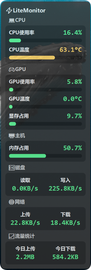 仅2MB大小！开源硬件监控工具：Win11 无缝适配，CPU、GPU、网速全维度掌控_litemonitor-CSDN博客