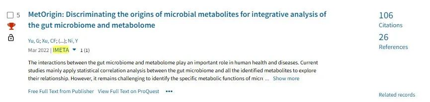 iMeta高被引论文 | 浙大倪艳组MetOrigin实现代谢物溯源和肠道微生物组与代谢组整合分析...-CSDN博客