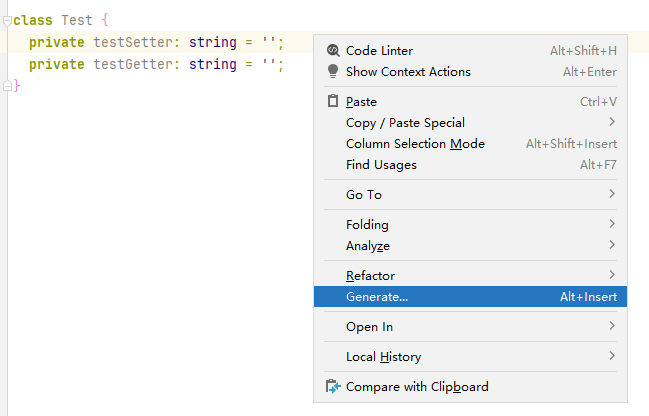 鸿蒙NEXT版实战开发：如何快速生成class的setter和getter方法？_鸿蒙 next class set方法-CSDN博客