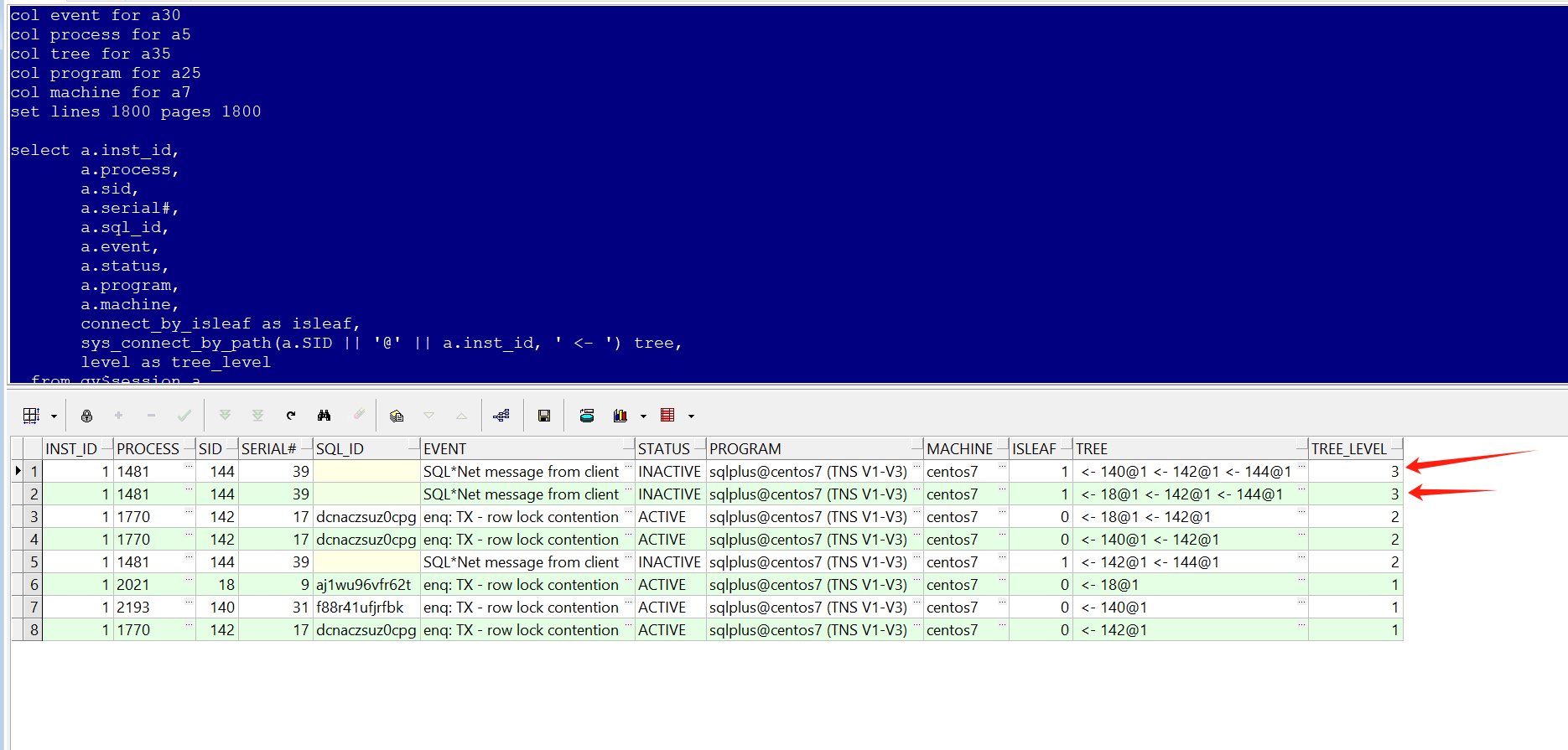 简单定位Oracle数据库中锁会话的源头会话_oracle 递归查找 锁源头 链-CSDN博客