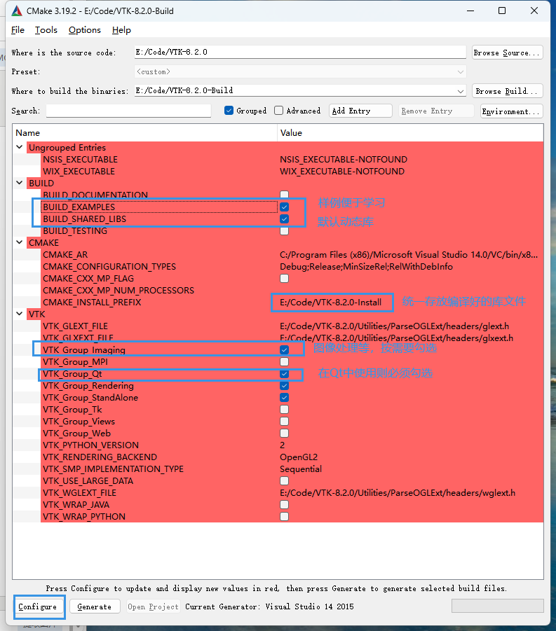 VTK-8.2.0源码编译和初步使用(Cmake+VS2015+Qt5.14.2)-CSDN博客