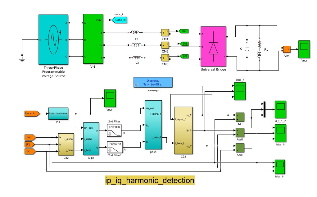 基于ip-iq变换的谐波检测算法与并联型APF有源电力滤波器仿真学习模型：matlab Sim...-CSDN博客