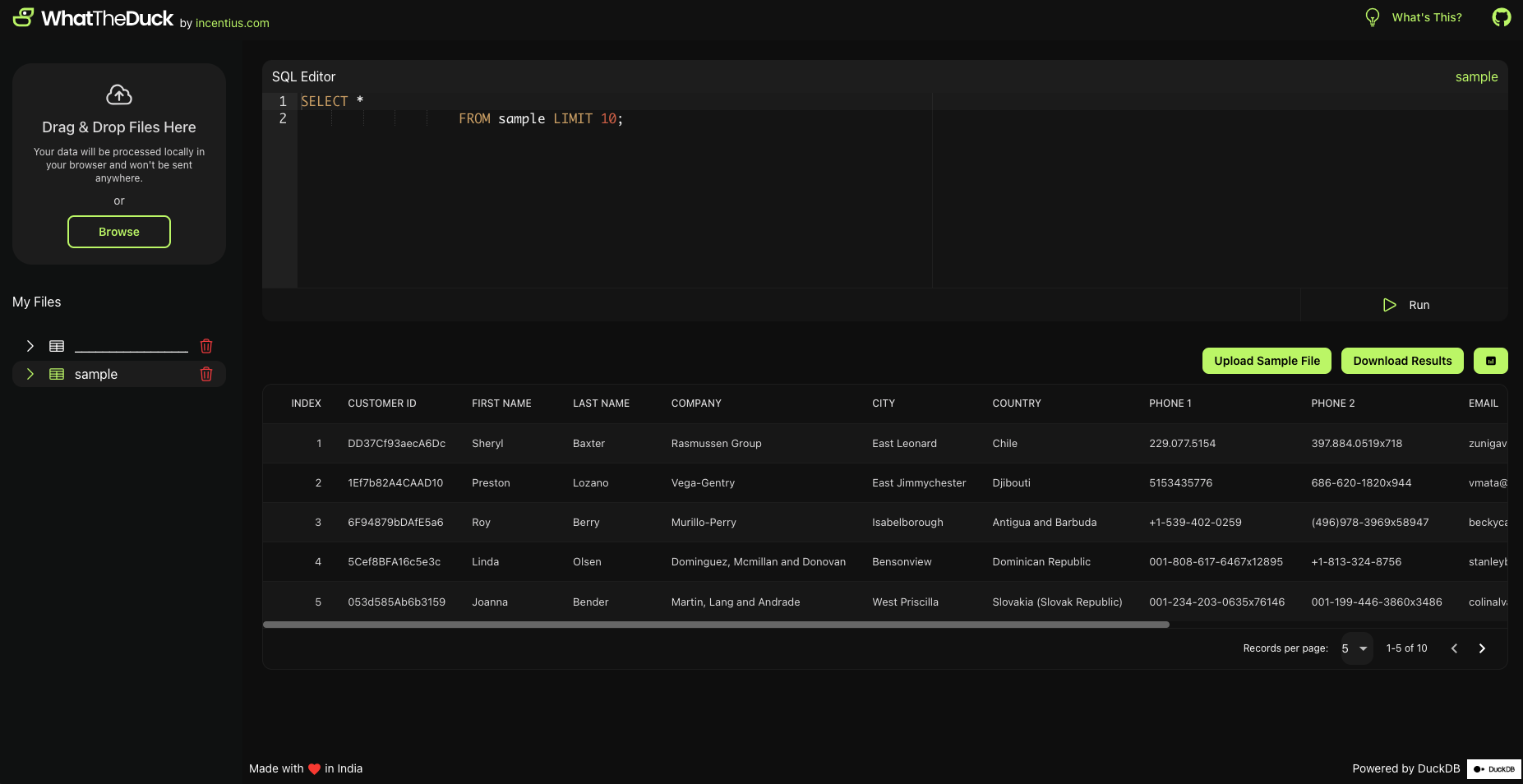 太喜欢啦，浏览器中的SQL神器：WhatTheDuck让CSV分析像聊天一样简单！-CSDN博客