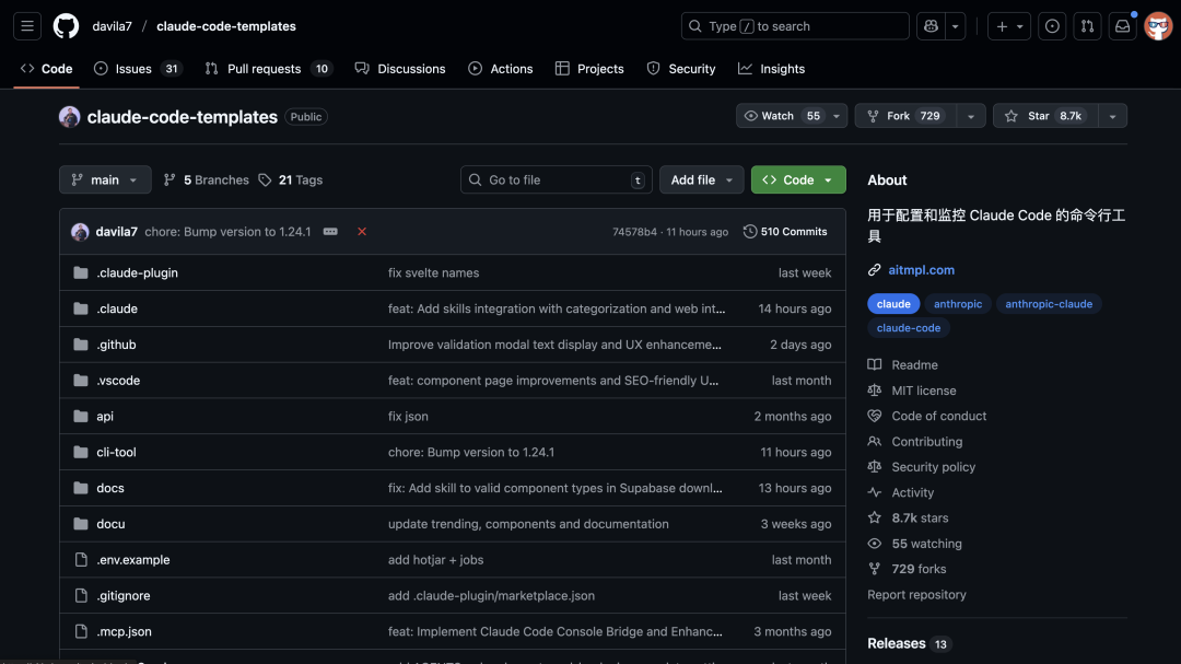 推荐 11 个本周 yyds 的 GitHub 开源项目，大模型入门到精通，收藏这篇就足够了！_github 开源ai项目 类似minecontext这种有价值的-CSDN博客