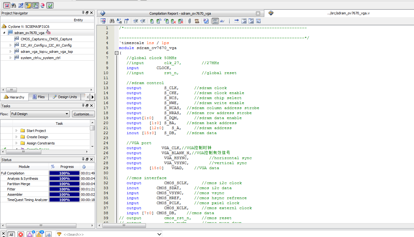 ov7606摄像头图像VGA显示设计Verilog代码Quartus DE1-SOC开发板-CSDN博客