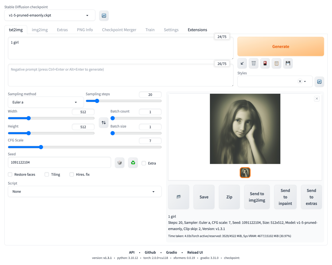【AIGC】WebUI 教程（2）：文生图，使用文本提示词生成图像_webui 文生图-CSDN博客