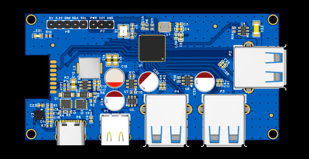 老宇哥出手，100W快充 + USB3.0高速传输（3A1C），这个开源HUB项目太香了！-CSDN博客