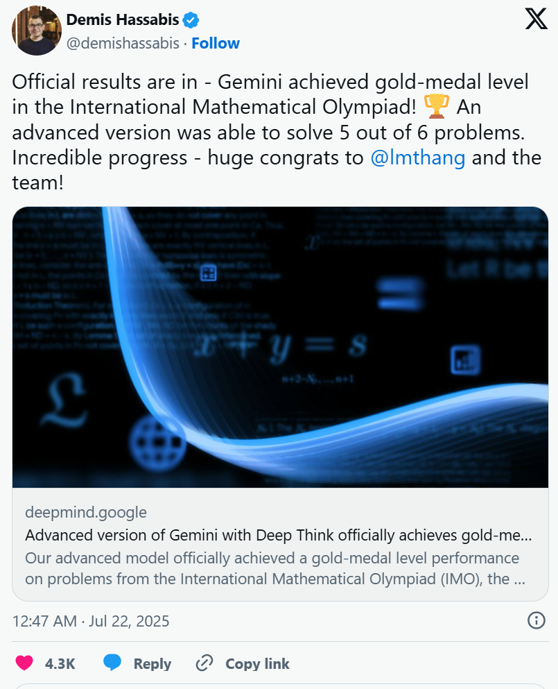 DeepMind夺IMO唯一金牌，OpenAI大型社死现场来了！-CSDN博客