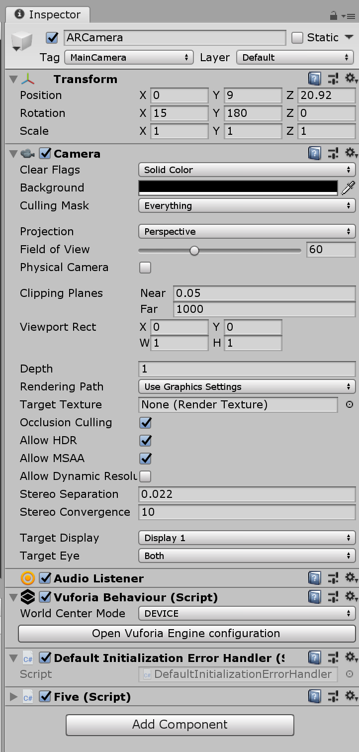 Unity - AR（12）_unity里arcamera在哪-CSDN博客