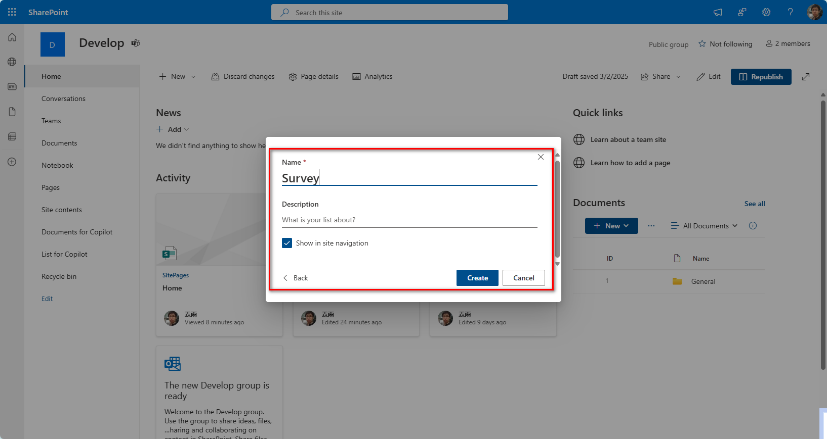 SharePoint 使用列表创建调查_sharepoint list-CSDN博客