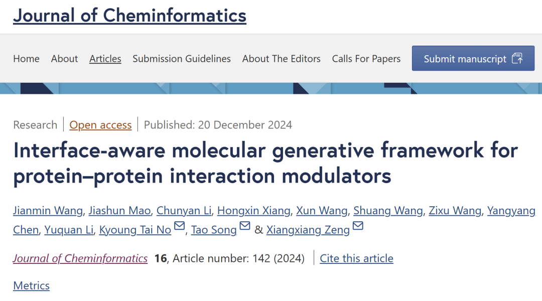 AIDD -人工智能药物设计 - 蛋白-蛋白(PPI)界面感知的分子生成框架用于PPI调节剂设计-CSDN博客