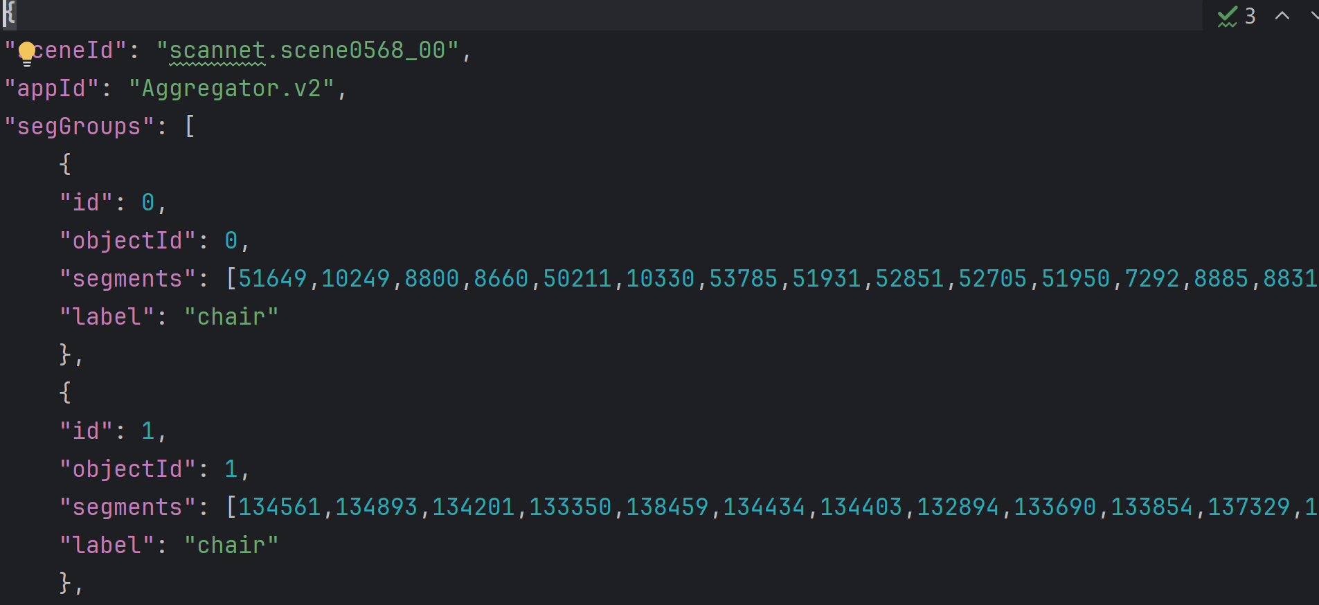 ScanNet数据集针对ply/ _vh_clean_2.0.010000.segs.json/ aggregation.json/scannetv2-labels.combined.tsv ...
