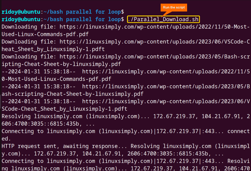 How to Use Bash Parallel “for” Loop [7 Examples]-CSDN博客