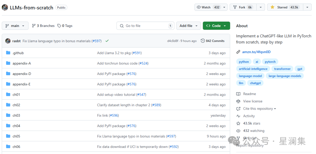 GitHub 42k+ 星标！美亚 4.7 分！《从零构建大模型》这本书带你从零打造自己的大语言模型 (LLM)！_从零构建大模型 pdf-CSDN博客