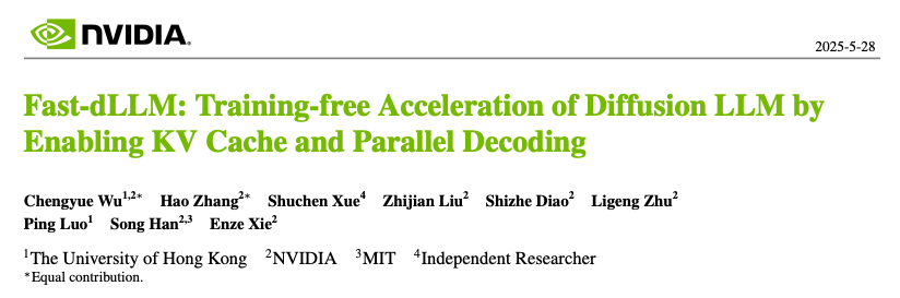 突破扩散LLM瓶颈，英伟达港大提全新Fast-dLLM，推理加速27.6倍！_fast-dllm v2: efficient block-diffusion llm-CSDN博客