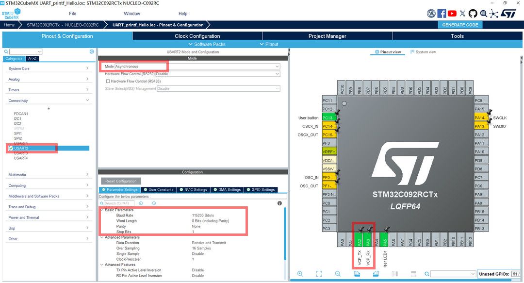 [STM32C0]【STM32C092RC 测评】串口通信-CSDN博客