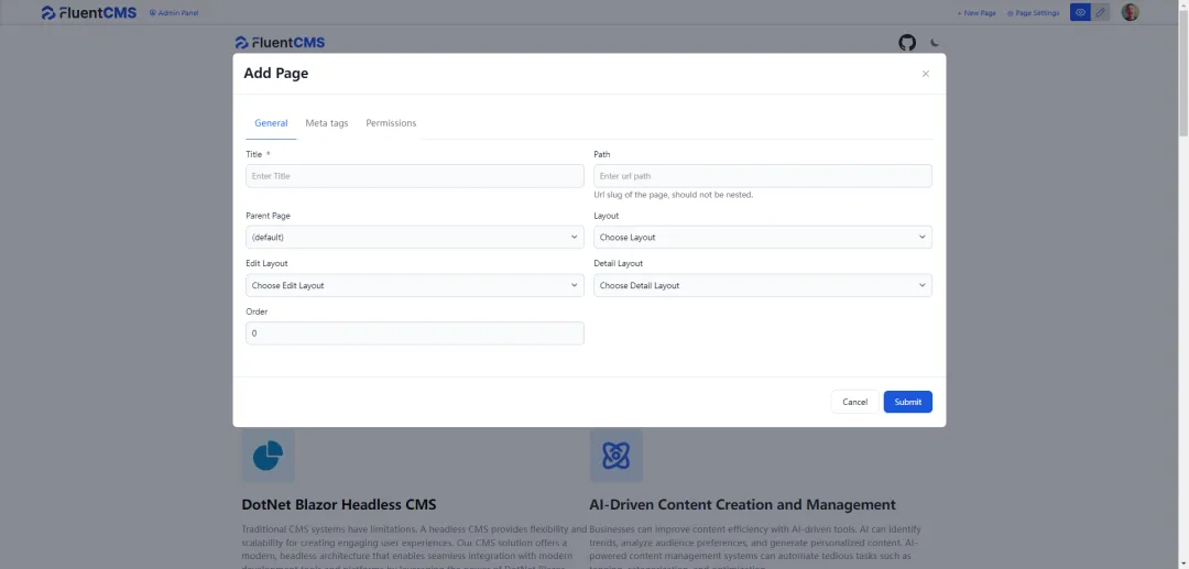 不写一行代码 .NET 使用 FluentCMS 快速构建现代化内容管理系统（CMS）-CSDN博客