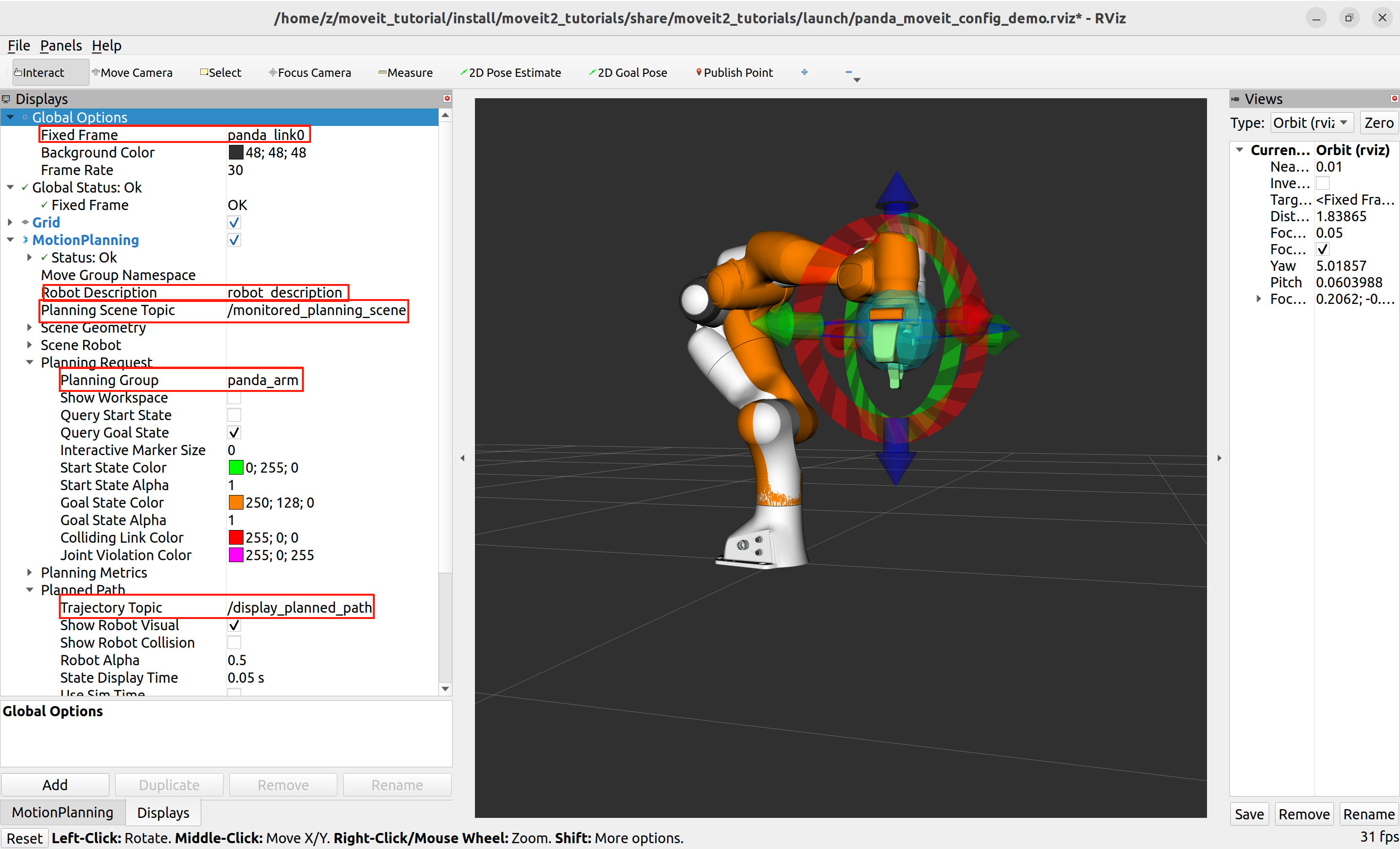 【ROS2 + MoveIT】官方教程参考系列2：MoveIT基本使用（GUI）_moveit2教程-CSDN博客