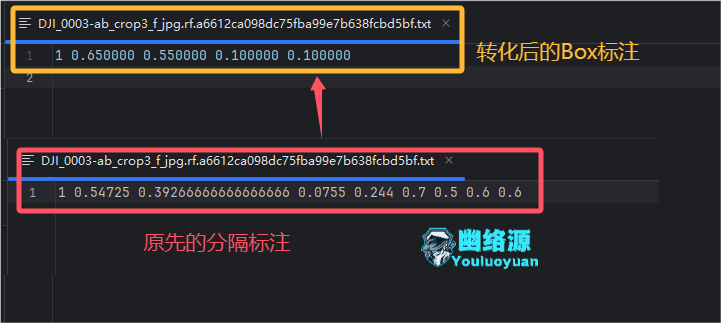 Python脚本查找Yolo数据集中分隔标注标签并转化为Box框标注_yolo box-CSDN博客