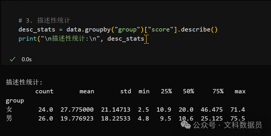 文科生进阶python(七)|无需SPSS，pingouin库实现实验数据统计分析_pingouin 库-CSDN博客
