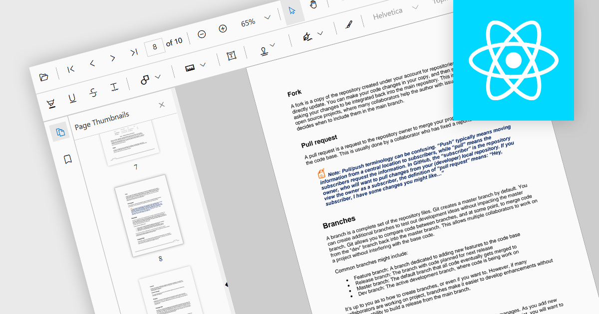 Wijmo PDFViewer改进React应用程序中的PDF导航_react-pdf-viewer 怎么动态修改已渲染的pdf中的某些文字-CSDN博客